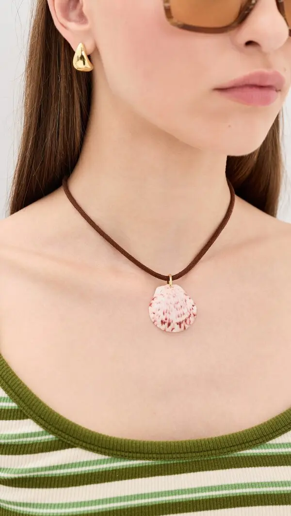 Shashi Cord Scallop Necklace