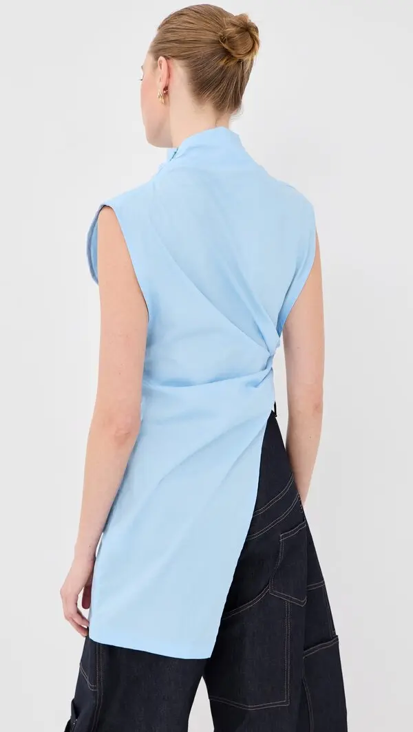 TOLU COKER Asymmetric Drape Blouse
