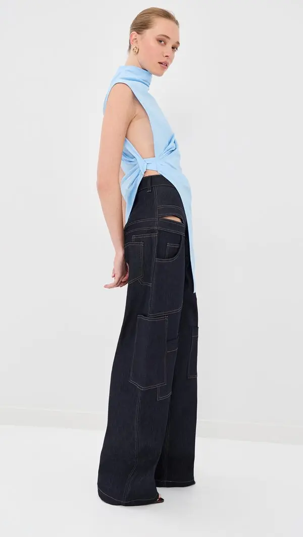 TOLU COKER Asymmetric Drape Blouse