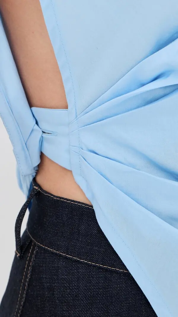 TOLU COKER Asymmetric Drape Blouse