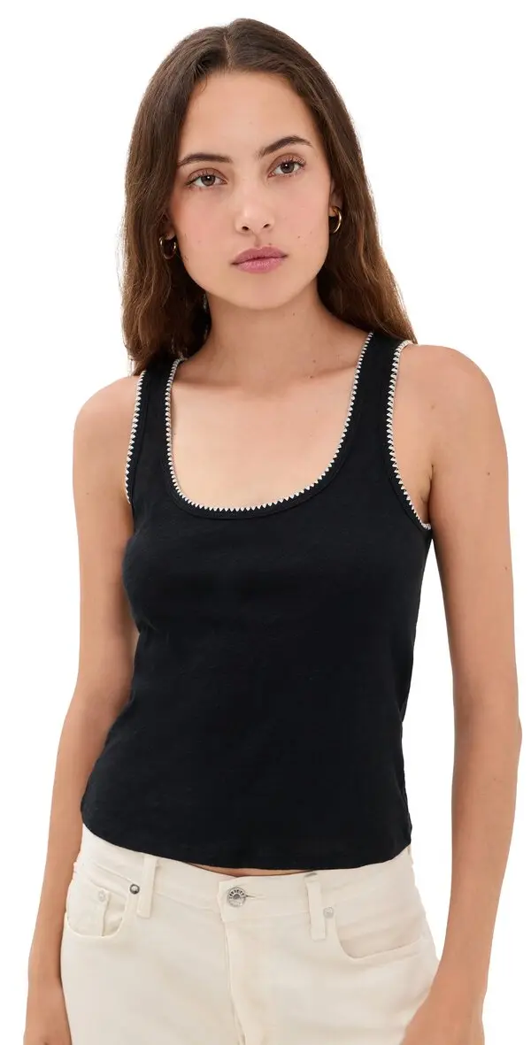 Z Supply Julian Crochet Tank - Black