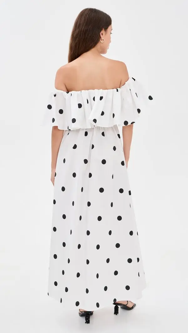 Susana Monaco Polka-dot Poplin Dress