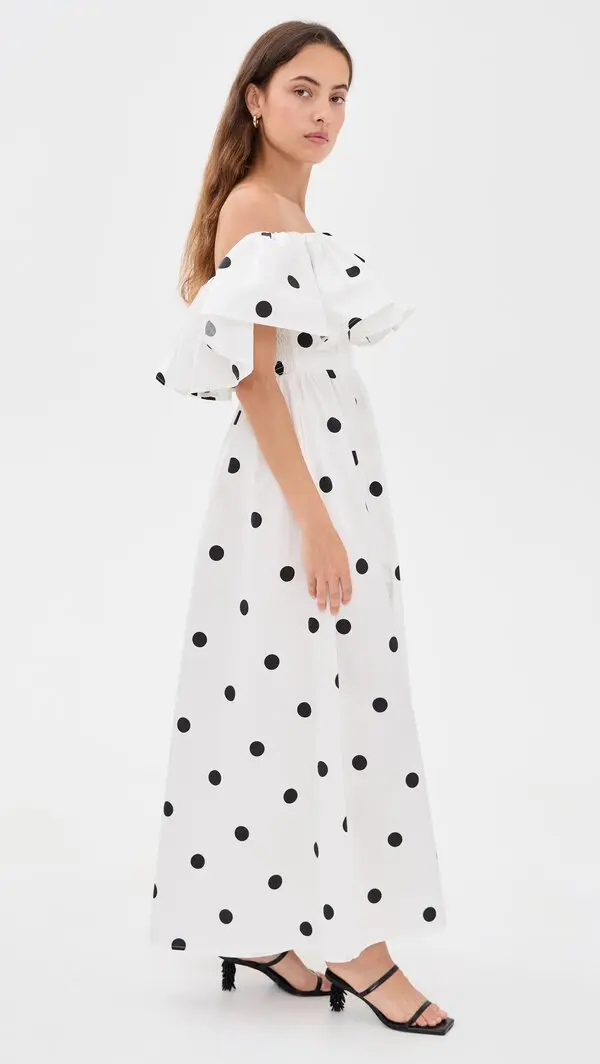 Susana Monaco Polka-dot Poplin Dress