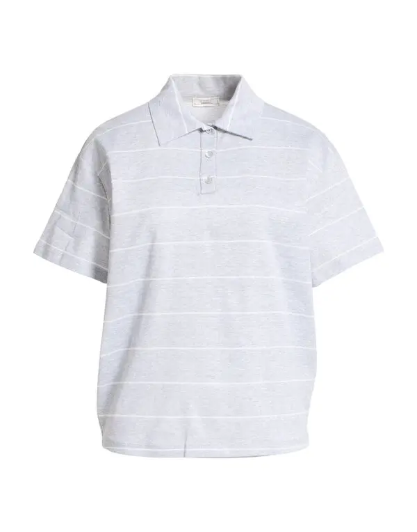 Peserico Striped Linen Cotton Polo Shirt