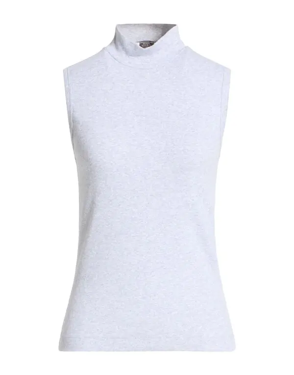 Peserico Sleeveless Turtleneck T-shirt In Light Cotton Elastane
