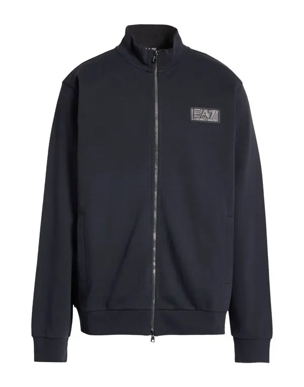EA7 Sweatshirt Midnight Size Polyester, Cotton
