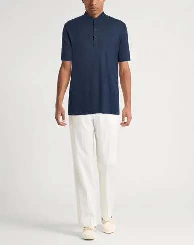 LARDINI T-shirt Light Brown Size Linen - Navy