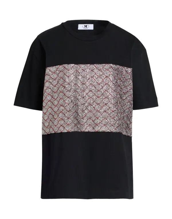 Missoni Cotton Jersey T-shirt With Metallic Fiber Detail - Black