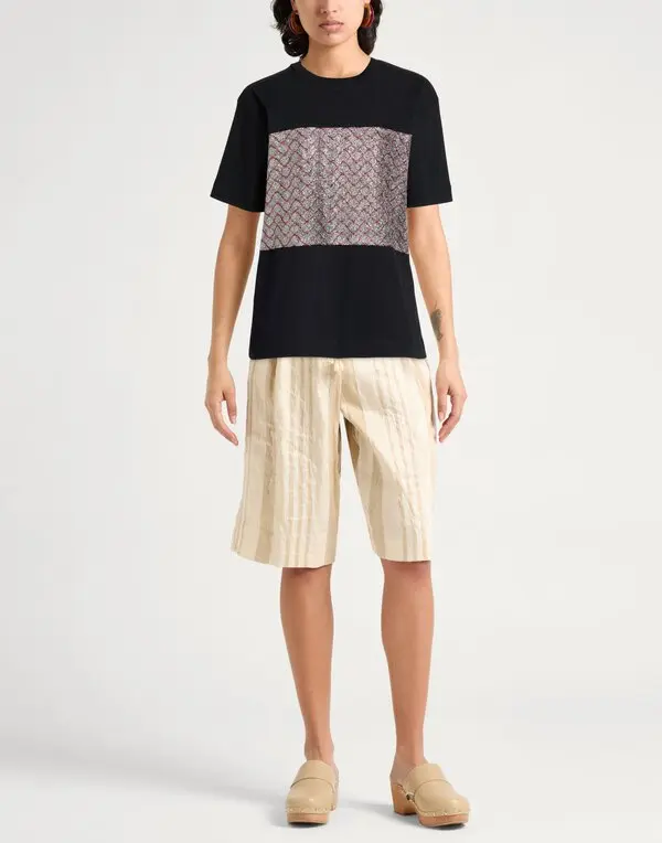 Missoni Cotton Jersey T-shirt With Metallic Fiber Detail - Black