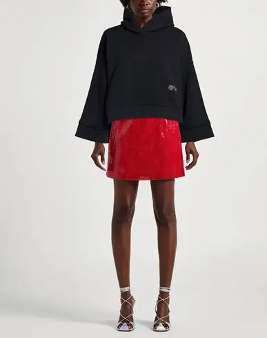 8PM Cotton French Terry Hooded Sweatshirt With Crystal Appliqués