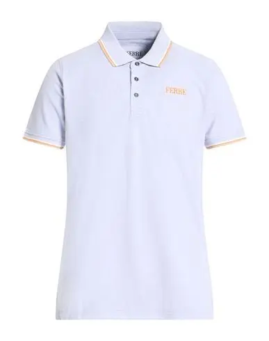 FERRE' Polo Shirt Sky Size Cotton - Blue