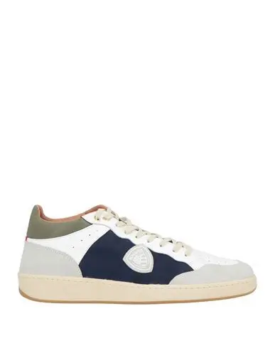 BLAUER. Leather And Textile High-top Sneakers - Navy