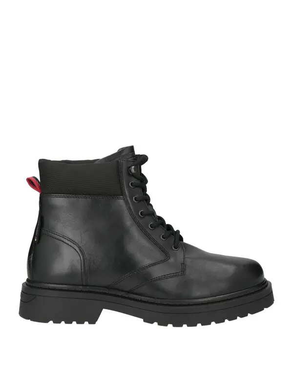 Tommy Hilfiger Leather And Textile Combat Boots
