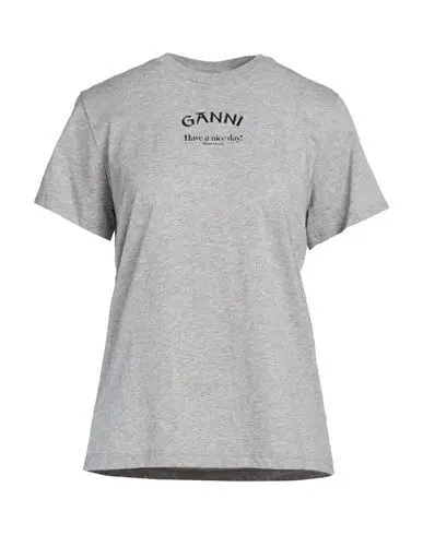 GANNI T-shirt Size Organic Cotton - Grey