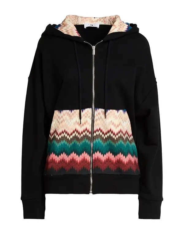 Missoni Cotton Terry Zip-up Hoodie With Geometric Pattern