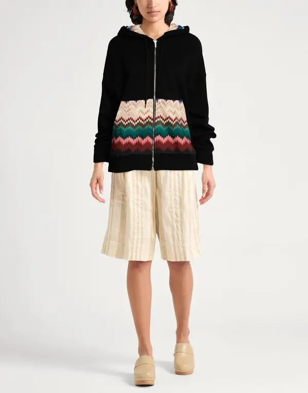 Missoni Cotton Terry Zip-up Hoodie With Geometric Pattern