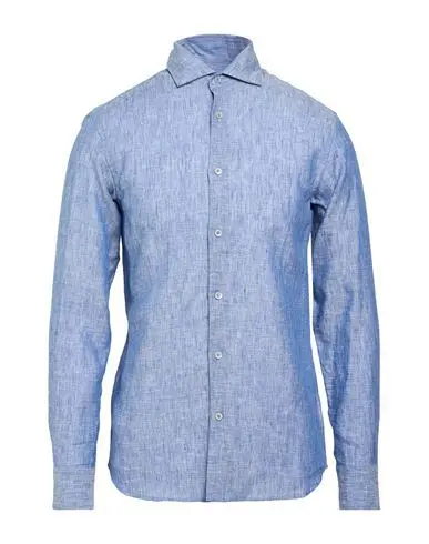MOORER Shirt Size Linen - Blue