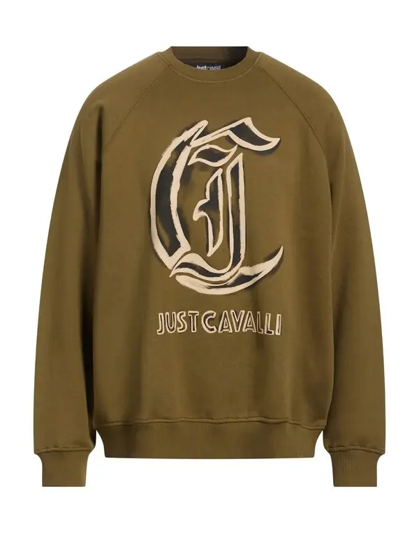Just Cavalli Cotton Sweatshirt With Logo Print