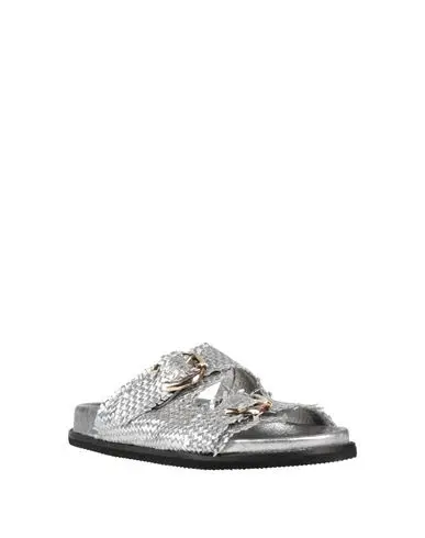 EMANUÉLLE VEE Sandals Size Synthetic Material - Silver