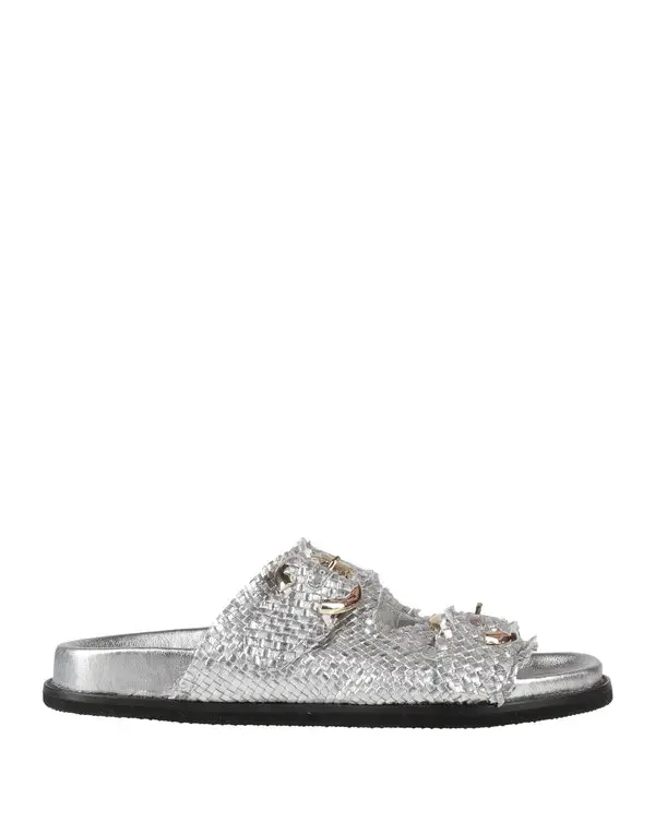 EMANUÉLLE VEE Sandals Size Synthetic Material - Silver