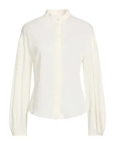 XACUS Striped Viscose, Cotton, And Silk Shirt - Cream