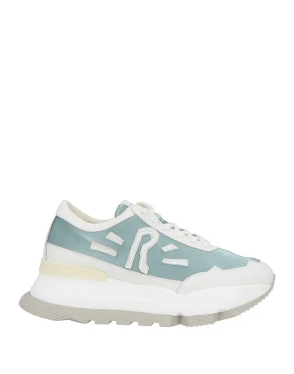 RUCOLINE Leather Wedge Sneakers - Blue