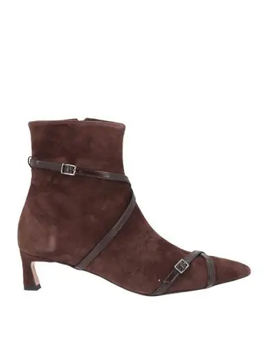 J.A.P. JOSE ANTONIO PEREIRA Suede Ankle Boots With Strap Detailing - Brown