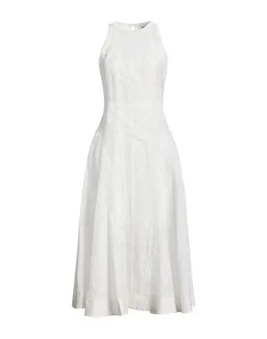 Sandro Maxi Dress Size Linen, Polyester - White