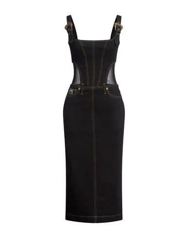Versace Midi Dress Size Cotton, Elastane - Black