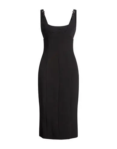Versace Midi Dress Fuchsia Size Polyester, Elastane - Black