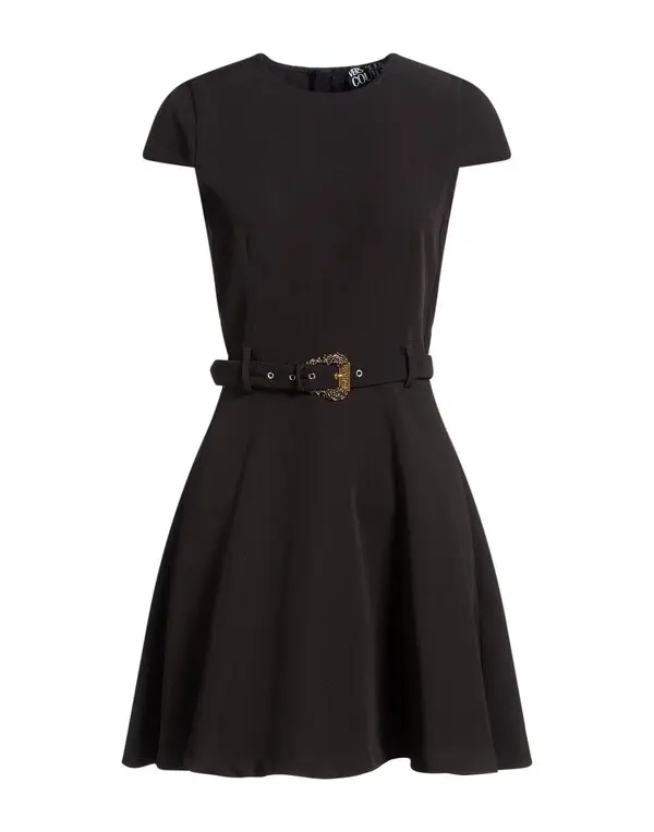 Versace Polyester & Elastane Mini Dress With Appliqués And Belt