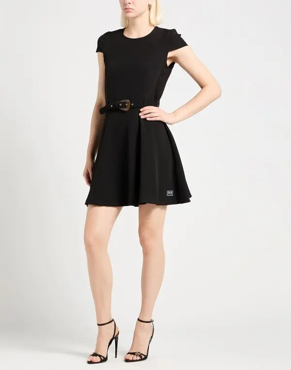 Versace Polyester & Elastane Mini Dress With Appliqués And Belt