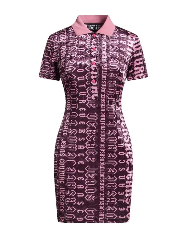 Versace Polo Dress With Logo Print