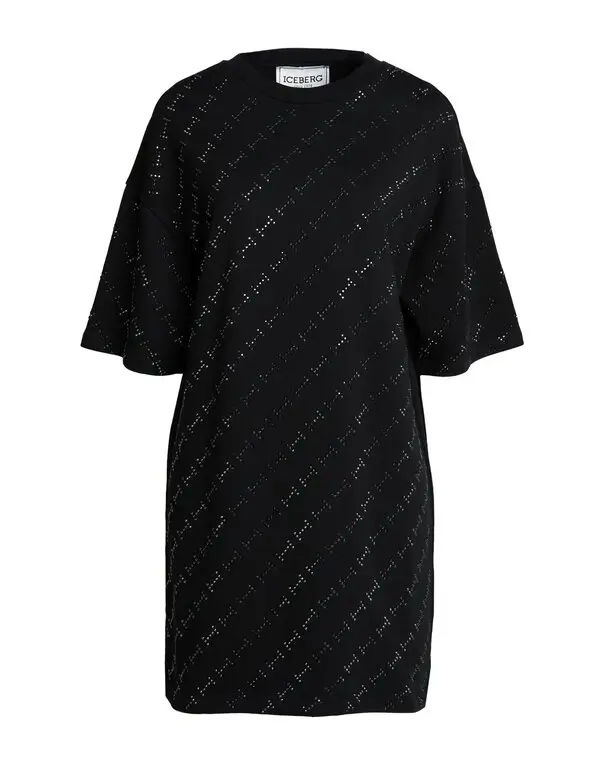 Iceberg Embellished Cotton French Terry T-shirt Dress