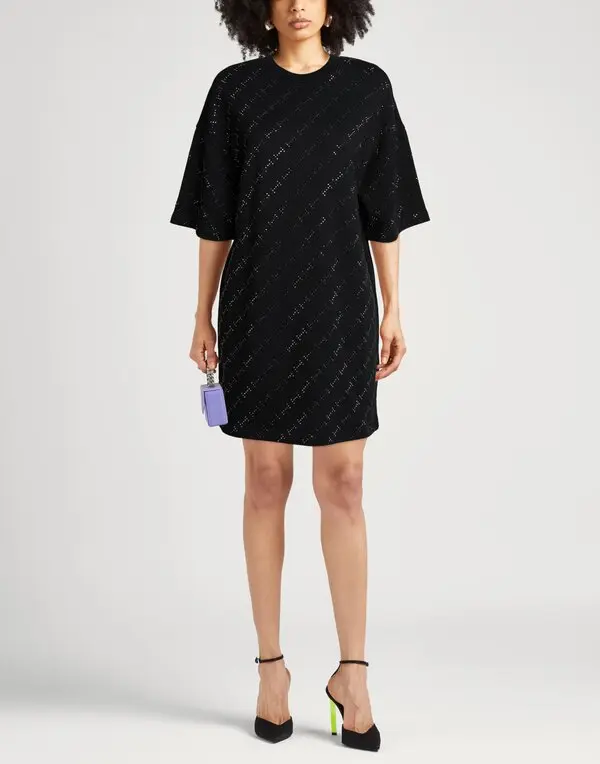Iceberg Embellished Cotton French Terry T-shirt Dress