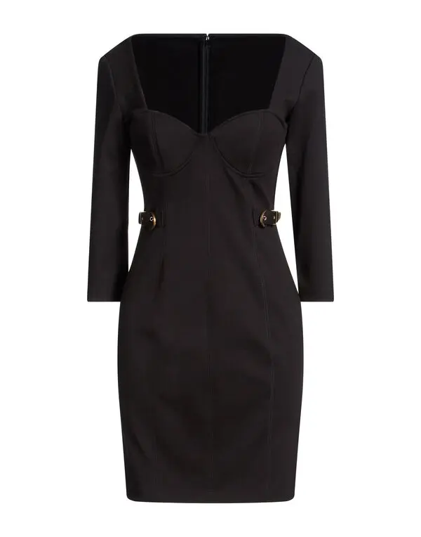 Versace Mini Dress With Sweetheart Neckline And Strap Detailing