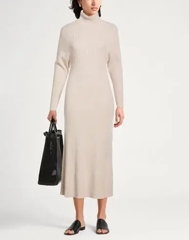 ANNA MOLINARI Wool & Cashmere Ribbed Knit Maxi Dress