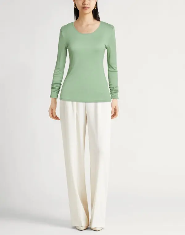 Majestic Filatures Light Micro Modal Cashmere Long Sleeve T-shirt - Green