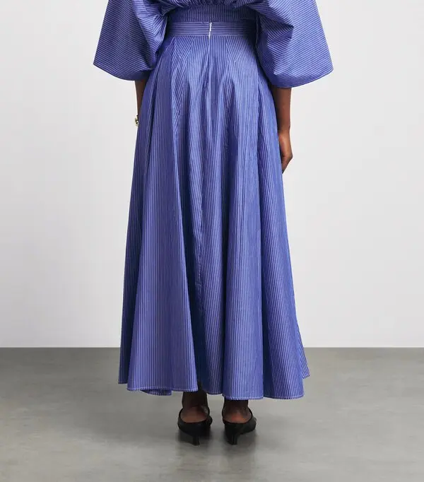 Palmer//harding Cotton Poplin Midi Skirt