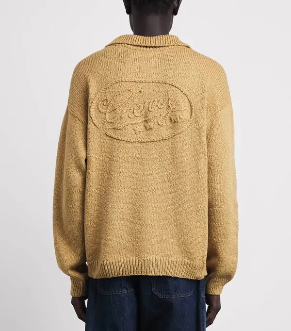 CHERRY LOS ANGELES Cotton Five Star Henley Sweater