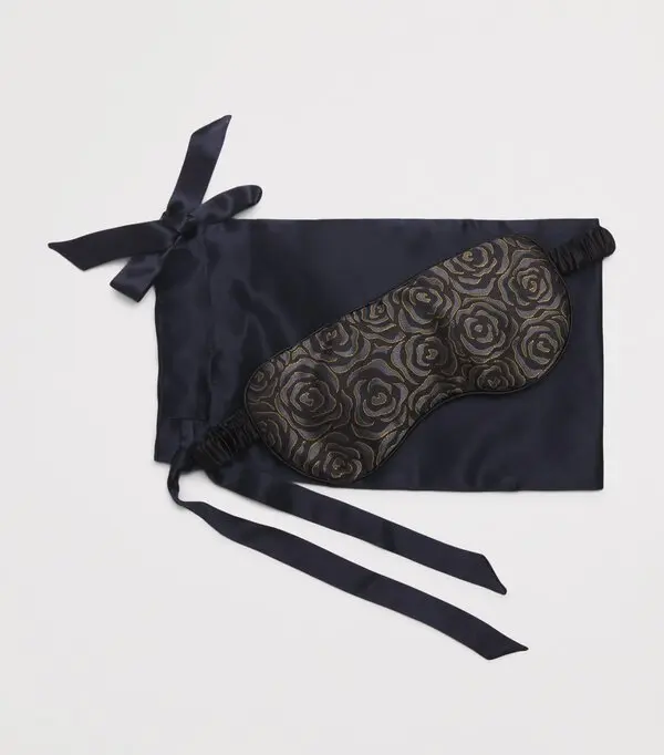 Derek Rose Silk London Toile Eye Mask