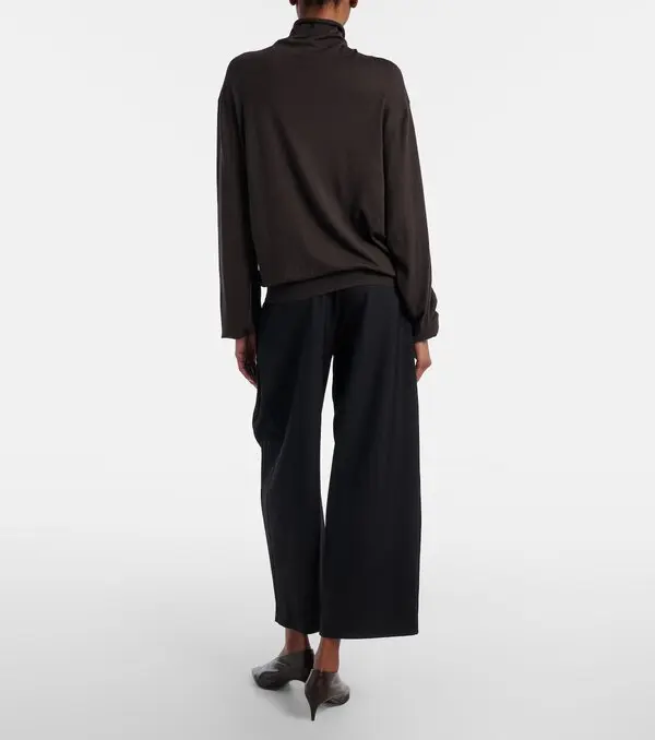 Khaite Roma Virgin Wool Wide-leg Pants