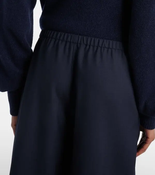 Khaite Roma Virgin Wool Wide-leg Pants - Blue