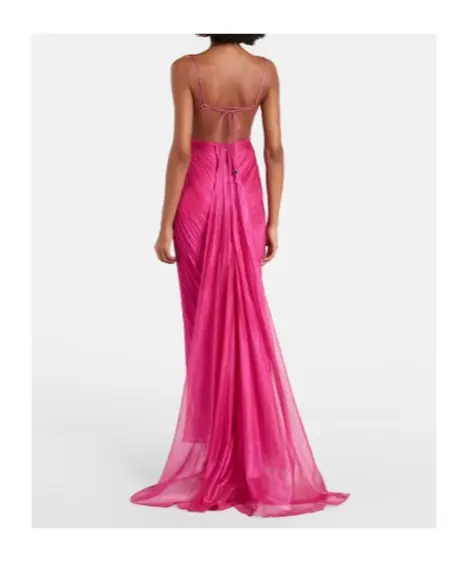MARIA LUCIA HOHAN Lupita Draped Silk Gown