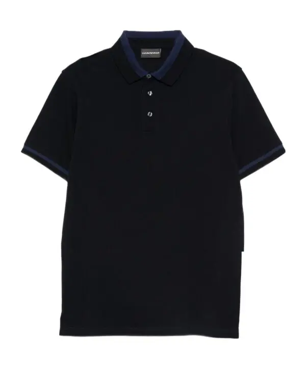 Emporio Armani Logo-detailed Short-sleeved Polo Shirt