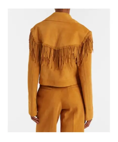 Gabriela Hearst Azra Embellished Fringed Suede Jacket