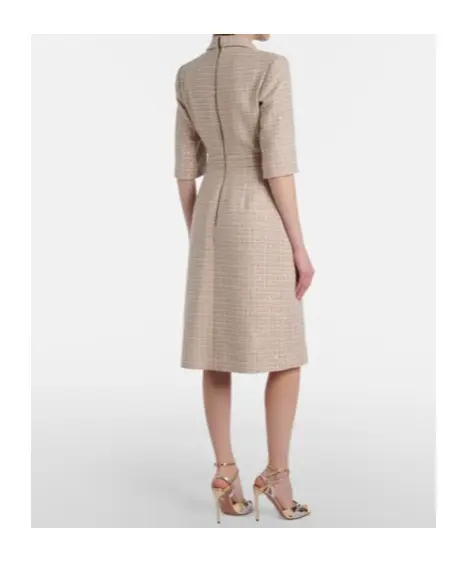 Elie Saab Sequined Tweed Midi Dress