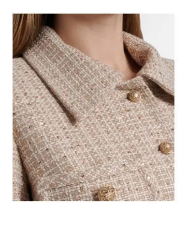 Elie Saab Sequined Tweed Midi Dress
