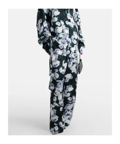 Stella McCartney Printed Satin Pajama Pants