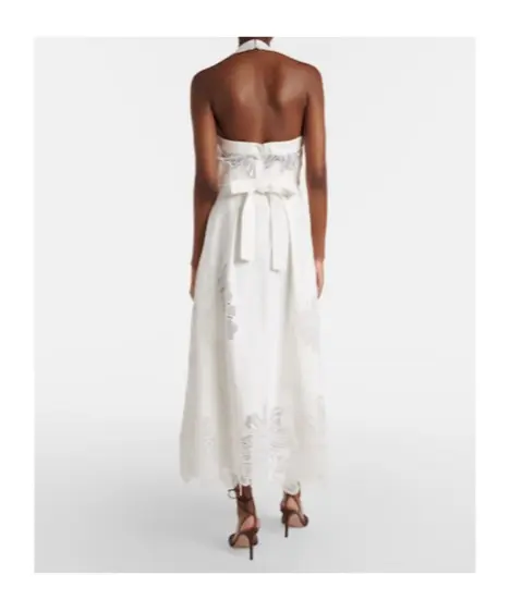 Elie Saab Embroidered Halterneck Cocktail Dress